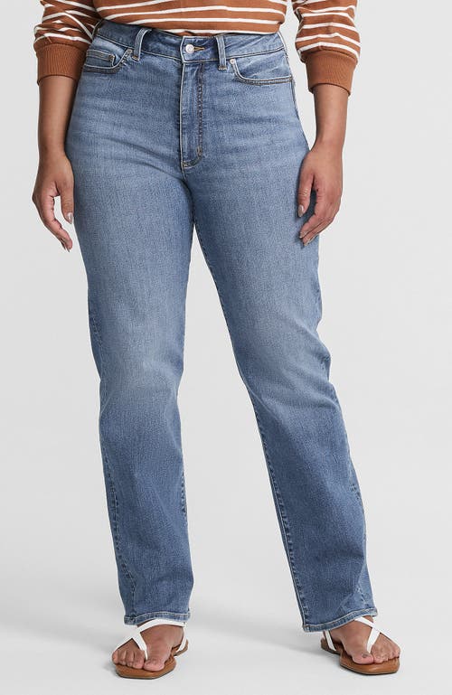 LANDS' END Lands' End High Rise Straight Curvy Jeans